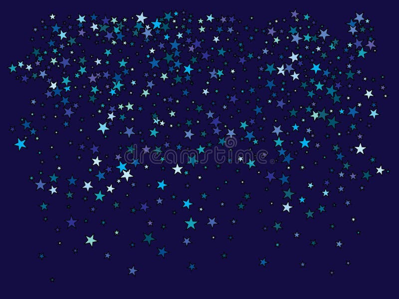 Falling blue stars stock illustration. Illustration of confetti - 164868606