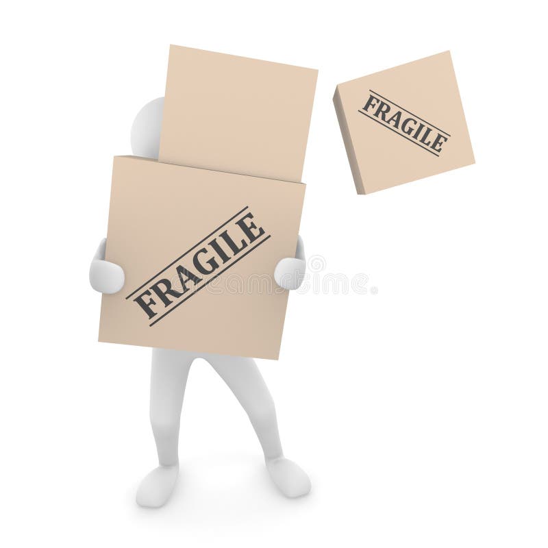 Falling box stock illustration. Illustration of messenger - 11537783