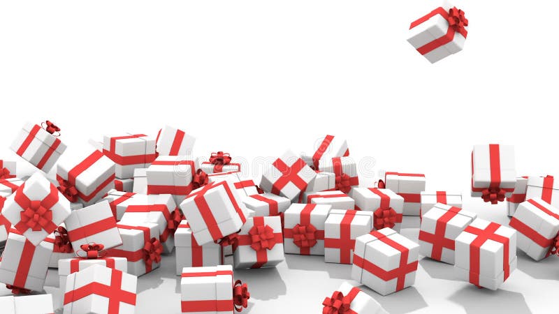 Falling Christmas Gift Boxes Isolated Stock Footage - Video of ...