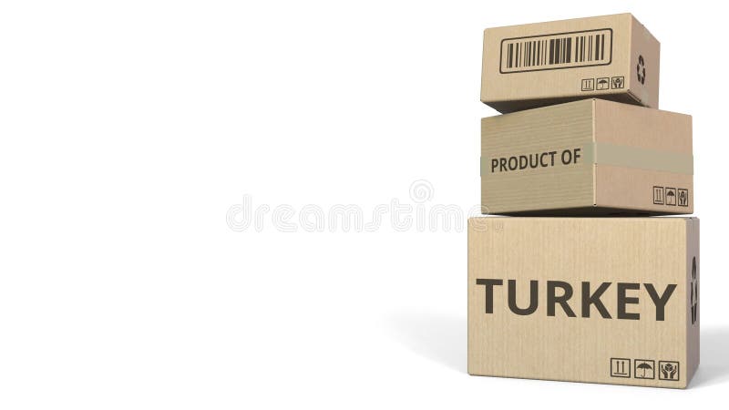 Falling Boxes with PRODUCT of ROMANIA Text. Conceptual 3D Animation ...