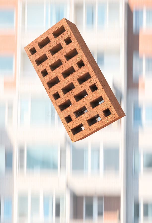 Falling Brick. Motion Blurred Background Stock Photo - Image of motion ...