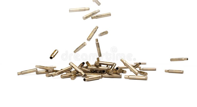 Falling Bullet Shells stock photo. Image of safety, fall - 77325060