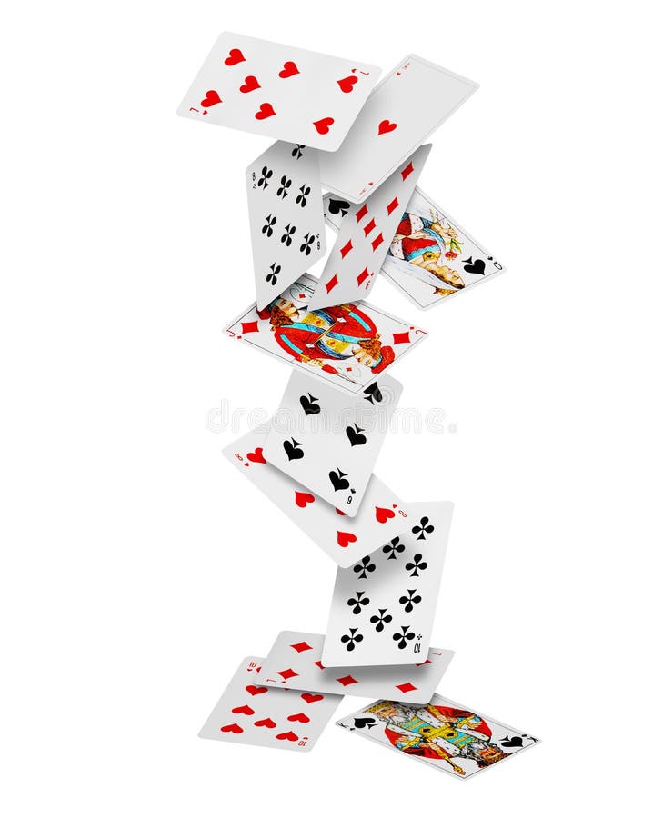 Falling cards stock illustration. Illustration of white - 16474196