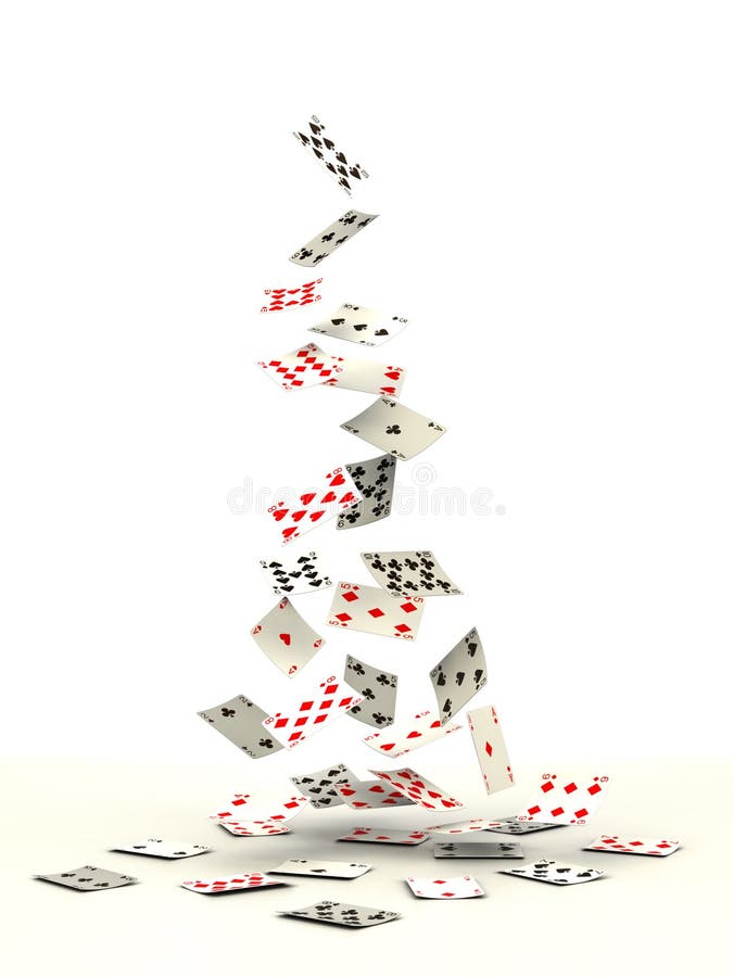 Falling cards stock illustration. Illustration of white - 16474196
