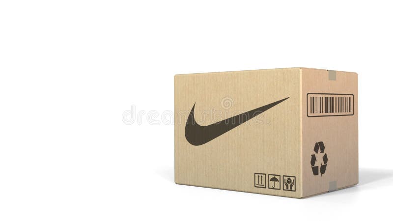 Falling Carton with Nike Logo. Editorial 3D Animation Stock Video ...