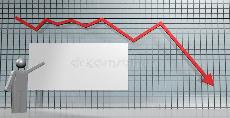 Falling chart stock illustration. Illustration of demographic - 12894109