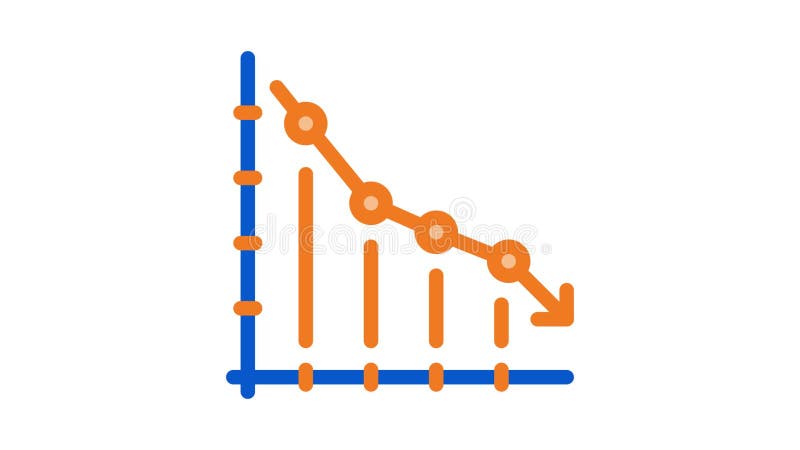 Falling Chart Icon Animation Stock Footage - Video of thin, icon: 223447986