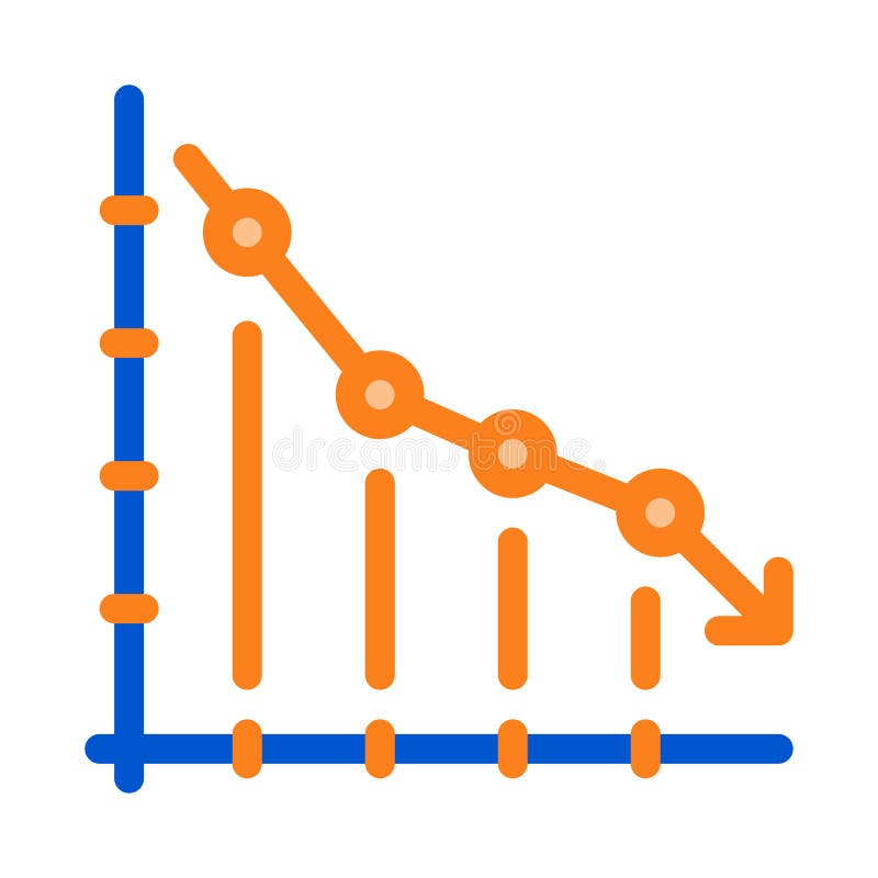 Falling Chart Icon Vector Outline Illustration Stock Vector ... Falling Chart Icon Vector Outline Illustration Stock Vector ...