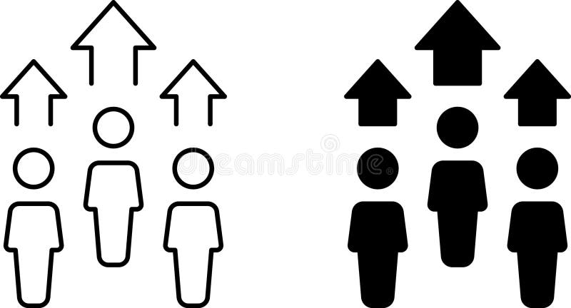 Population Growth Icon, Increase Social Development, Global Demography ...