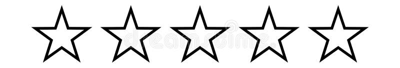 Five Stars Customer Product Review Icon. 5 Yellow Star Rating Feedback ...