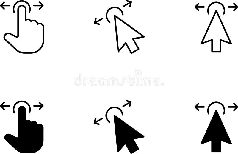 Mouse Click Cursor and Loading Icon for Web Computer Mobile App or Ui ...