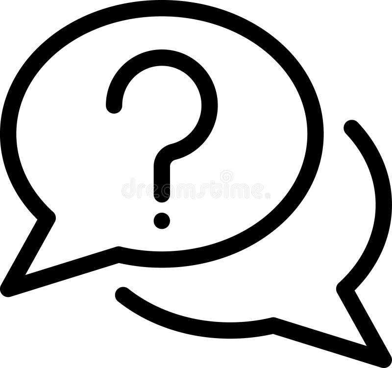 Question Bubbles Line Icon. Ask Help Sign. Faq Questionnaire Symbol ...