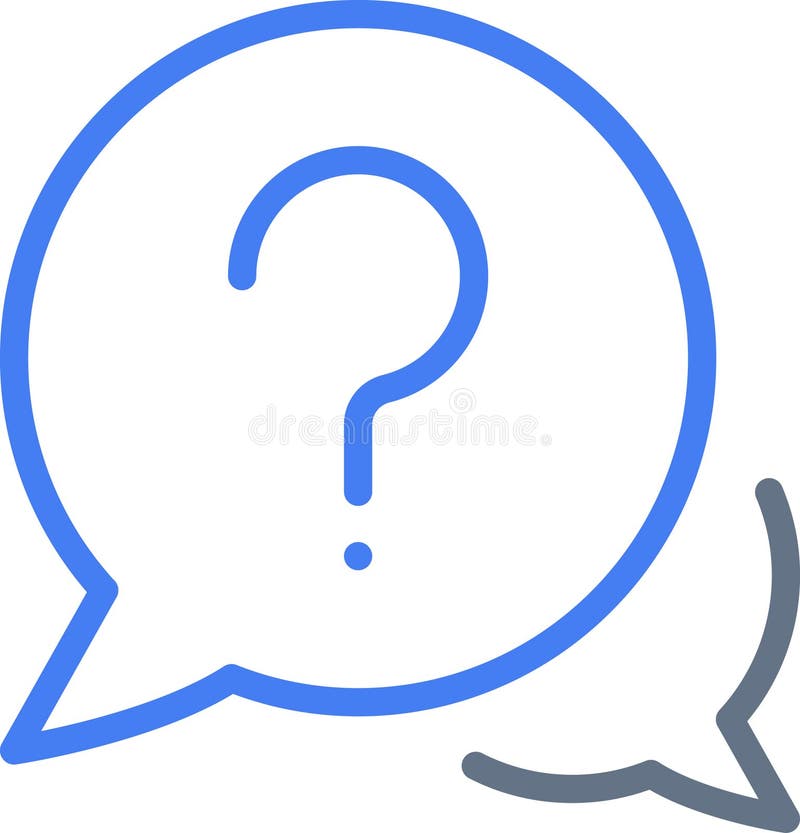 Question Bubbles Line Icon. Ask Help Sign. Faq Questionnaire Symbol ...