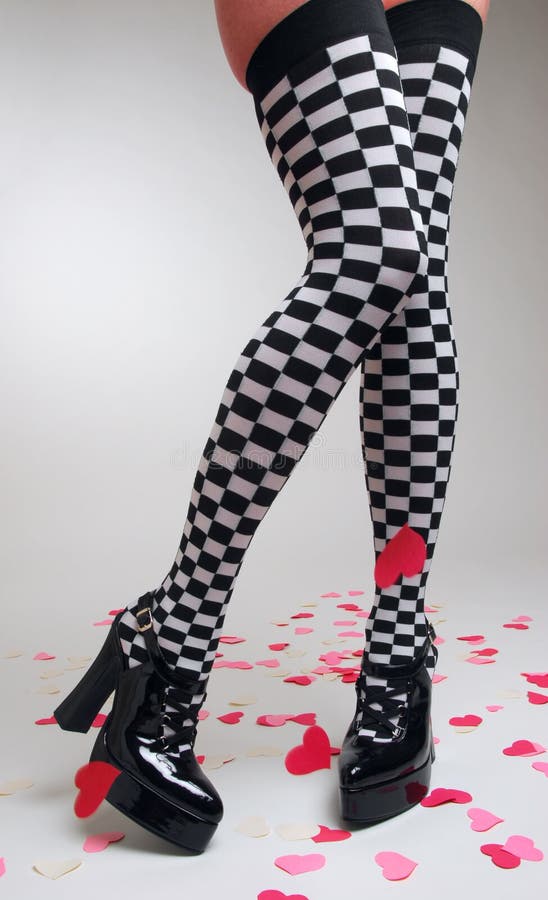 Falling Checkers stock photo. Image of lady, nylons, skin - 1770190