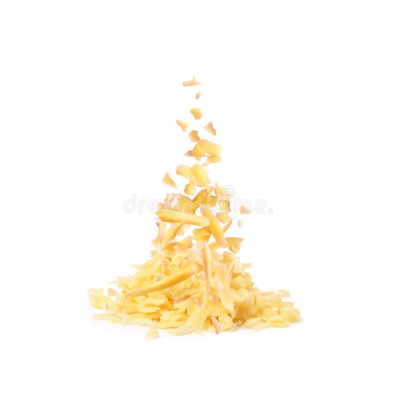 Falling Cheese on a White Background. 3d Illustration Stock Photo ...