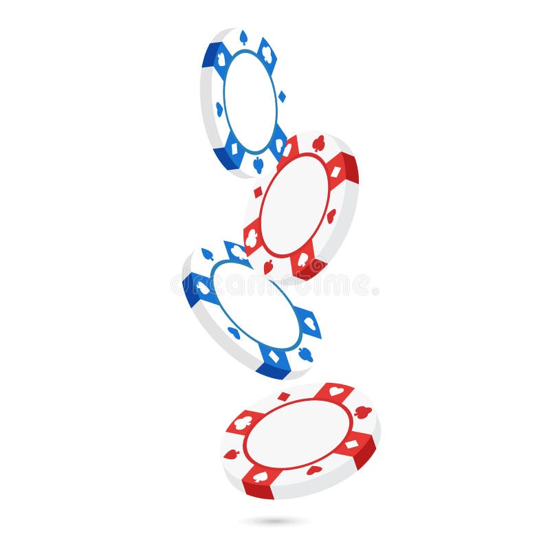 Falling Red Chips Cartoon Style Isolated Stock Vector - Illustration of ...