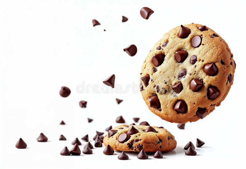Group Chocolate Chip Cookies Isolated Transparent Background Stock ...