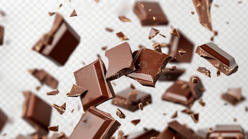 Falling Chocolate Pieces stock illustration. Illustration of texture ...