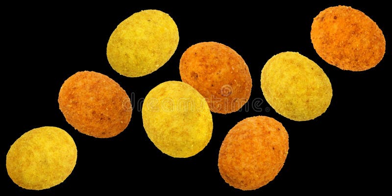 Falling Coated Peanuts Isolated on Black Background Stock Photo - Image ...