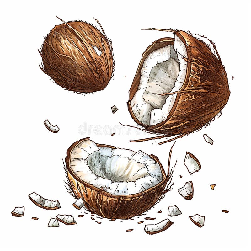 Falling Coconut Clipart Sign Stock Photos - Free & Royalty-Free Stock ...