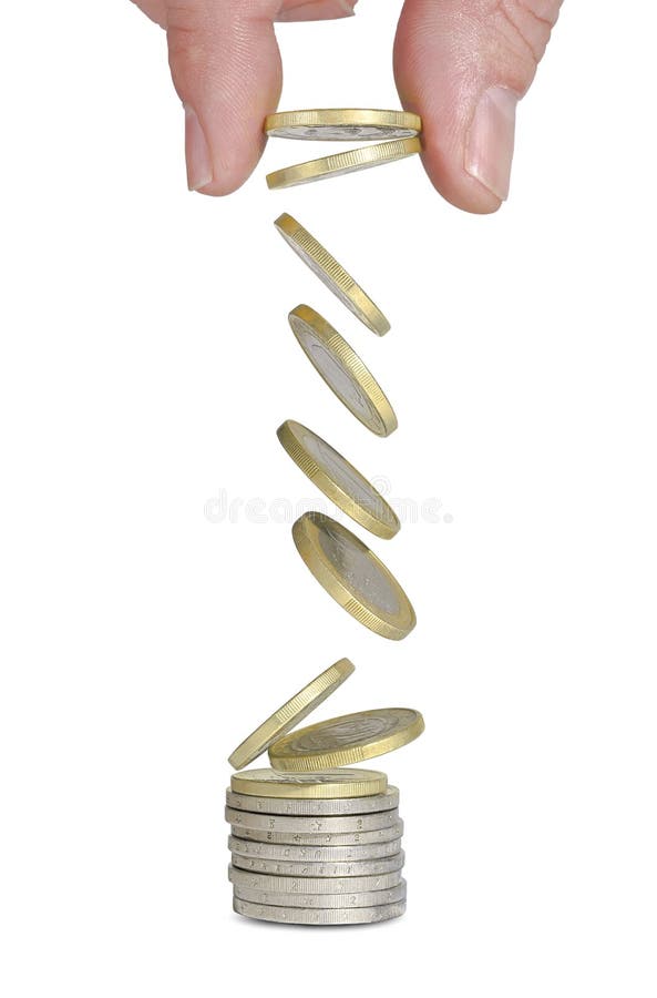 Falling coins stock photo. Image of cash, defense, deposit - 33941458