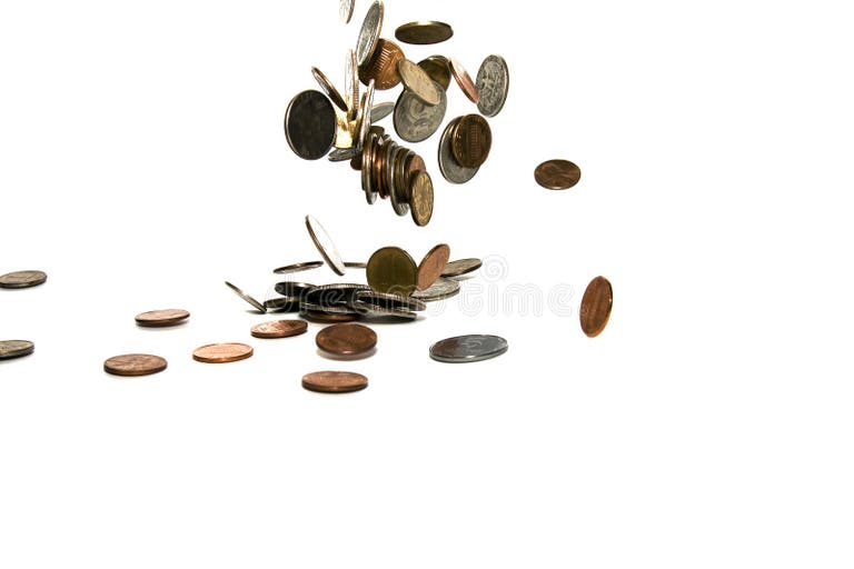 Falling coins (prize) stock image. Image of american - 14717973