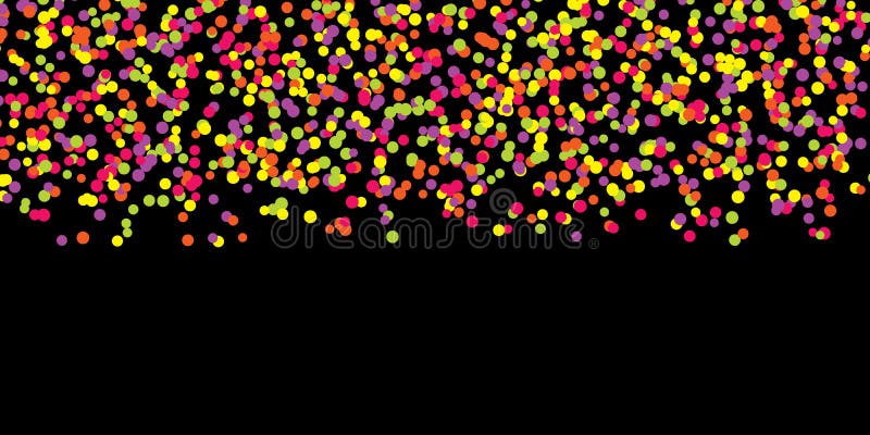 Falling Color Dots on Dark Background. Fun Pattern Stock Vector ...