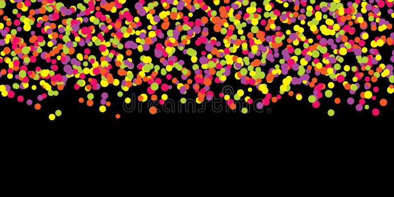 Falling Color Dots on Dark Background. Fun Pattern Stock Vector ...