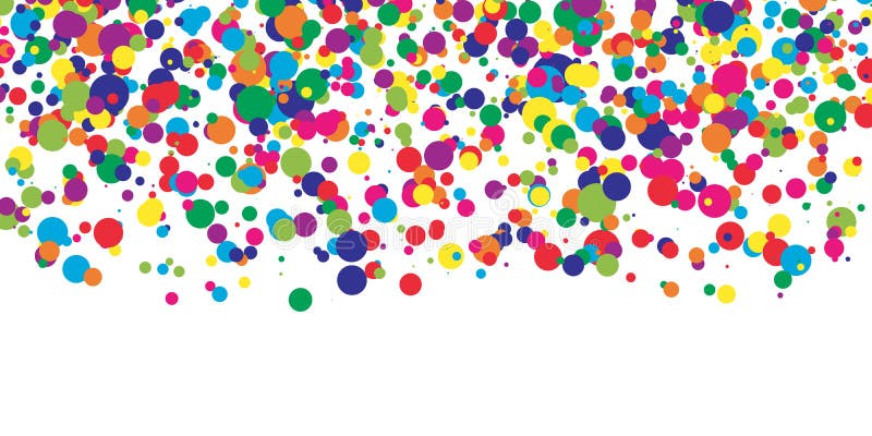 Falling Color Dots. Fun Background. Vector. Stock Vector - Illustration ...
