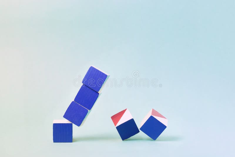 Falling Colored Cubes Symbolizing the Financial Crisis Stock Photo ...