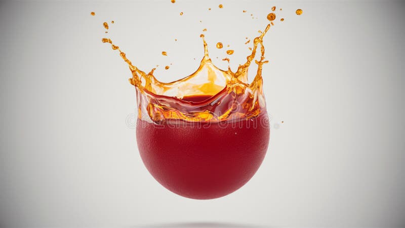 Falling Colored Liquid. Splashes of Juice when Falling Stock ...