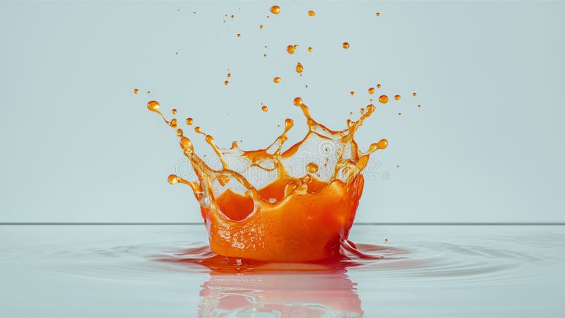 Falling Colored Liquid. Splashes of Juice when Falling Stock ...