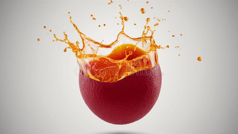 Falling Colored Liquid. Splashes of Juice when Falling Stock ...