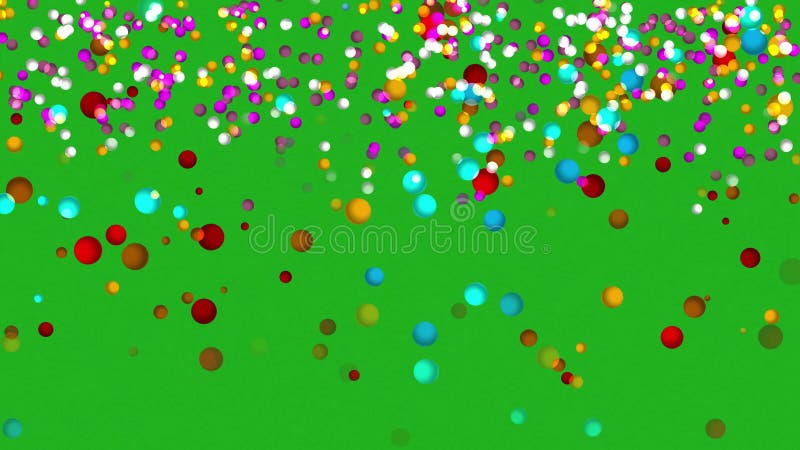 Falling Colorful Bokeh Lights Green Screen Motion Graphics Stock ...