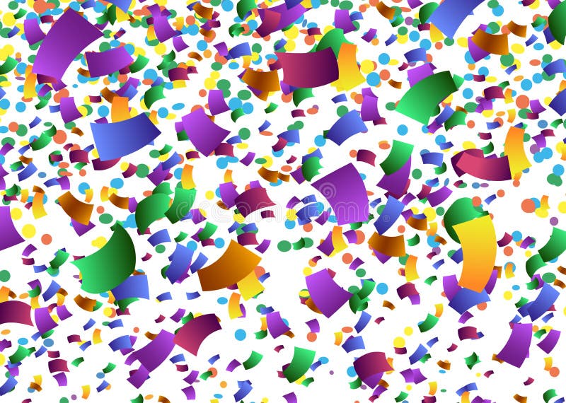 Falling colorful confetti stock vector. Illustration of white - 121927014