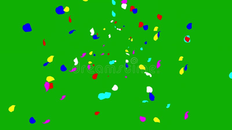 Falling Colorful Confetti Particles Motion Graphics with Green Screen ...