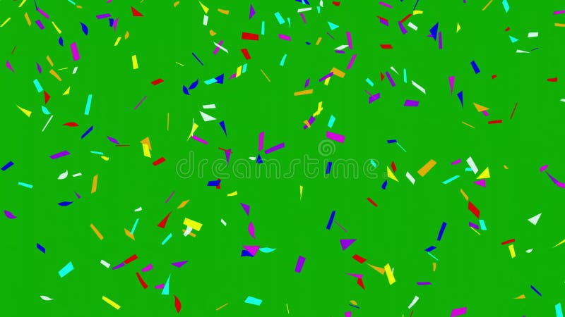 Falling Colorful Confetti Particles Motion Graphics with Green Screen ...