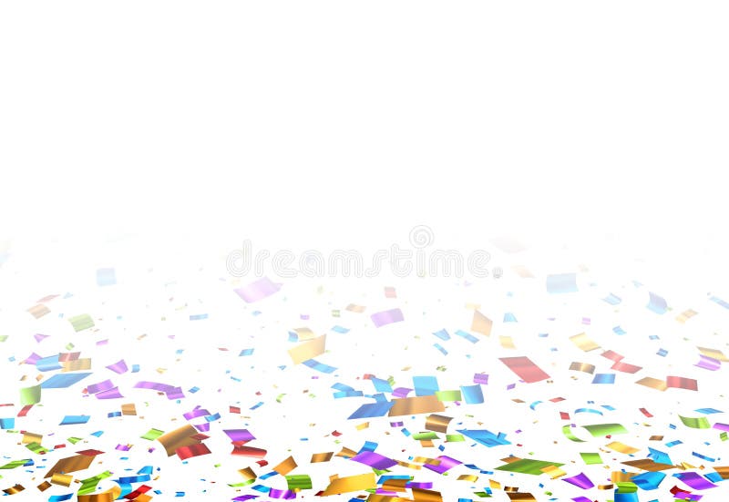 Falling Colorful Cut Out Ribbon Confetti Background with Space for Text ...