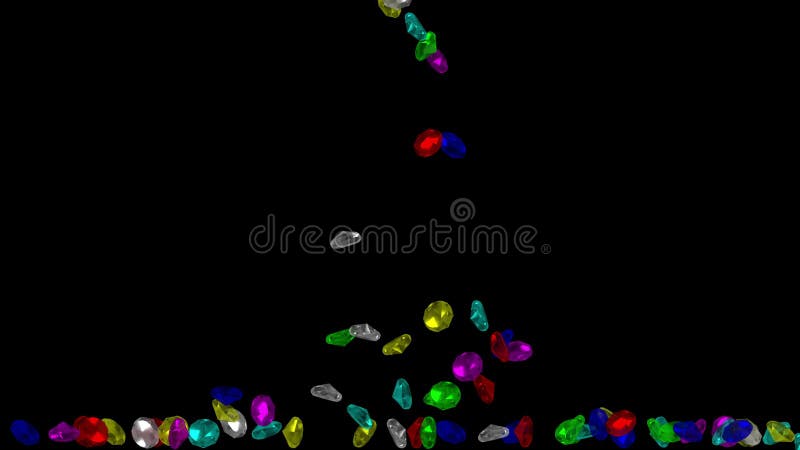 Falling Diamonds - Loopable CG Animation Stock Video - Video of carbon ...
