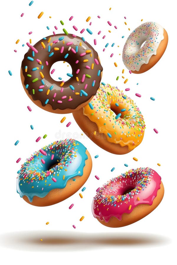 Falling Donuts Stock Illustrations – 2,699 Falling Donuts Stock ...