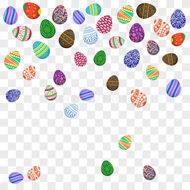 Falling Colorful Easter Eggs. Vector Illustration Stock Illustration ...