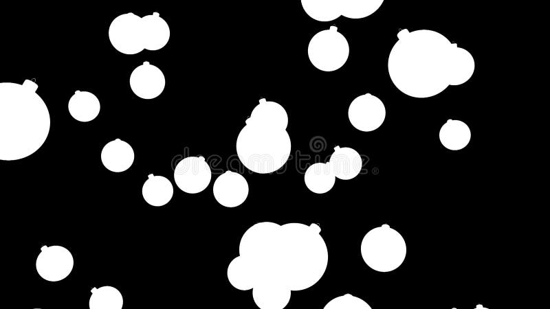 Falling Colorful Glittering Christmas Balls Looping 3D Animation with ...