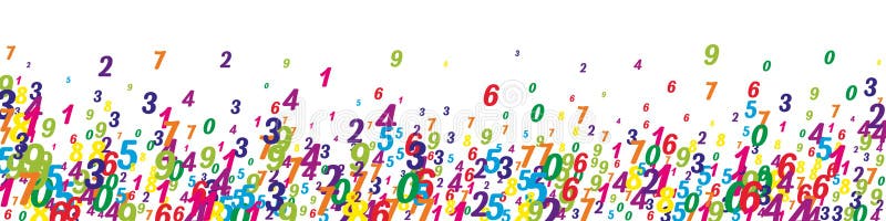 Falling Colorful Numbers. Math Study Stock Vector - Illustration of ...