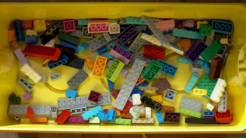 Colorful Plastic Trash Cans with a Logo Recycling Stock Footage - Video ...