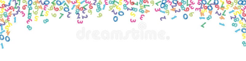 Falling Colorful Sketch Numbers. Math Stock Photo - Image of floating ...