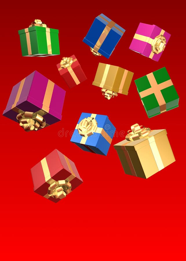 Falling Coloured Confetties 3d Illustration Stock Illustration ...