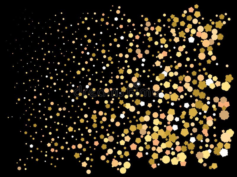Falling Confetti on Black Background Stock Illustration - Illustration ...