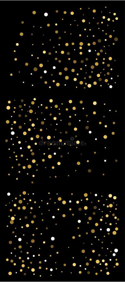 Falling Confetti on Black Background Stock Illustration - Illustration ...