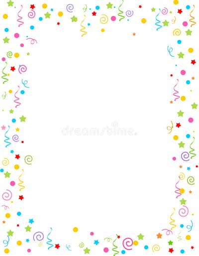 Falling Confetti border stock vector. Illustration of background - 17149446