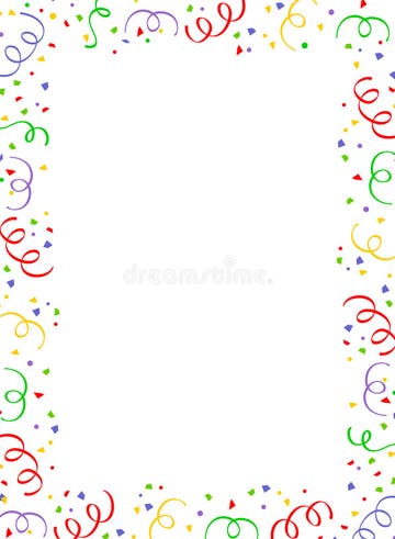 Falling Confetti border stock vector. Illustration of greet - 6342008